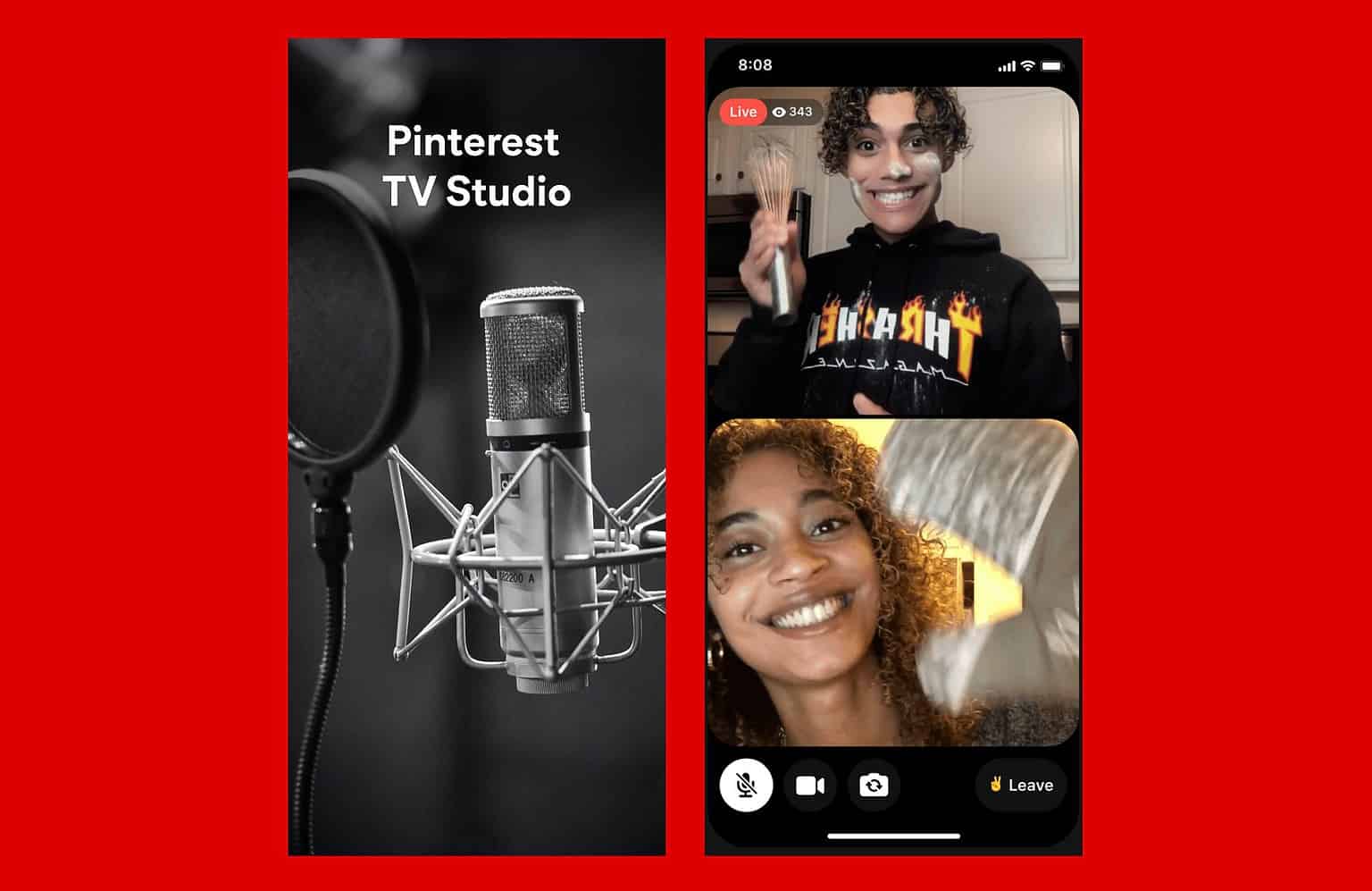 The new “Pinterest TV Studio” is only accessible to select creators