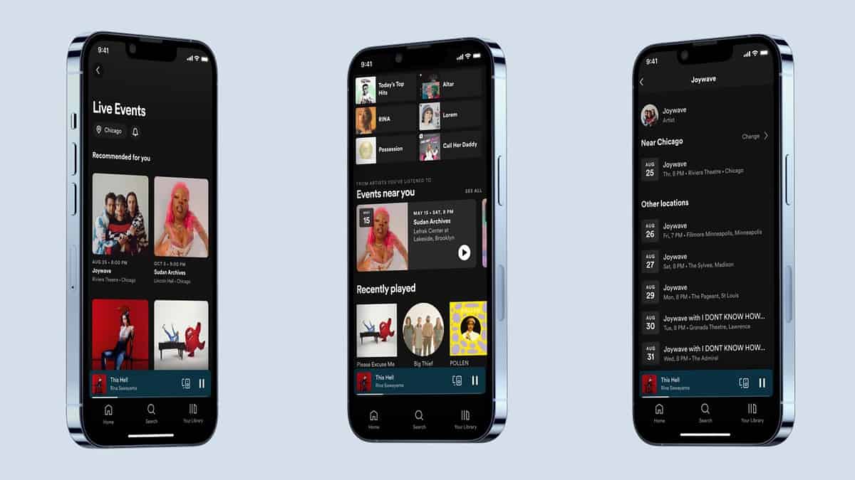 Spotify introduces 'Live Events Feed' to help you find your favorite ...