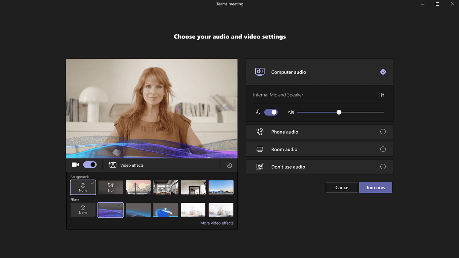 Microsoft Teams video filters now in general availability