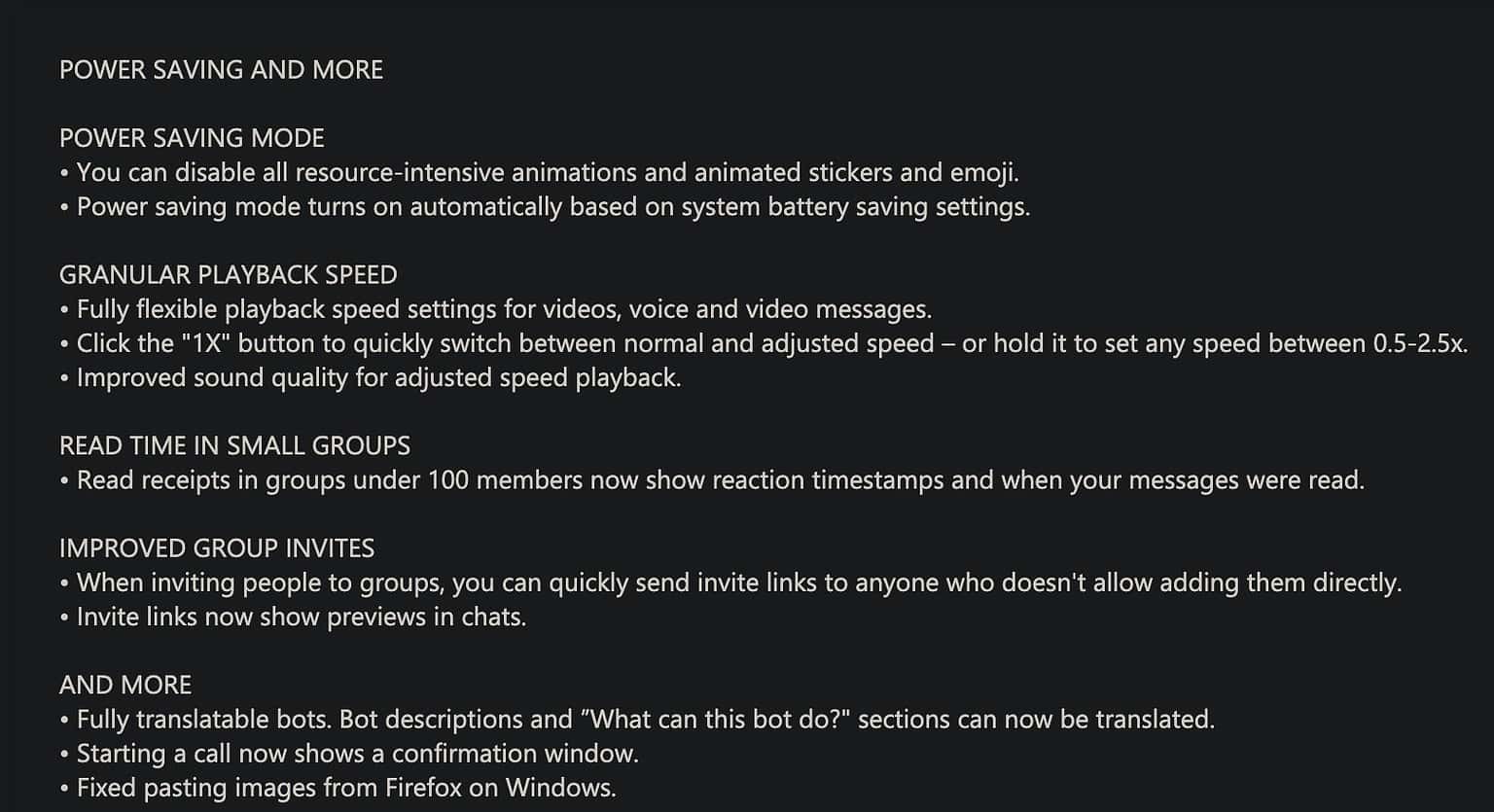 Telegram Desktop gets updated with a bunch of new features