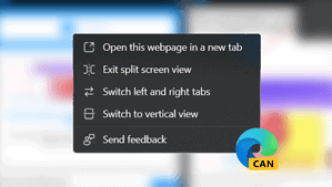 Microsoft Edge's split screen feature gets new vertical view makeover