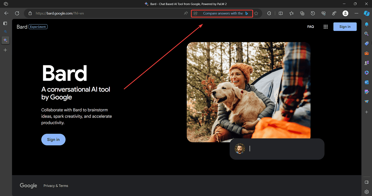 Microsoft pushes Bing Chat when users try Google Bard on Edge browser ... Microsoft pushes Bing Chat when users try Google Bard on Edge browser ...