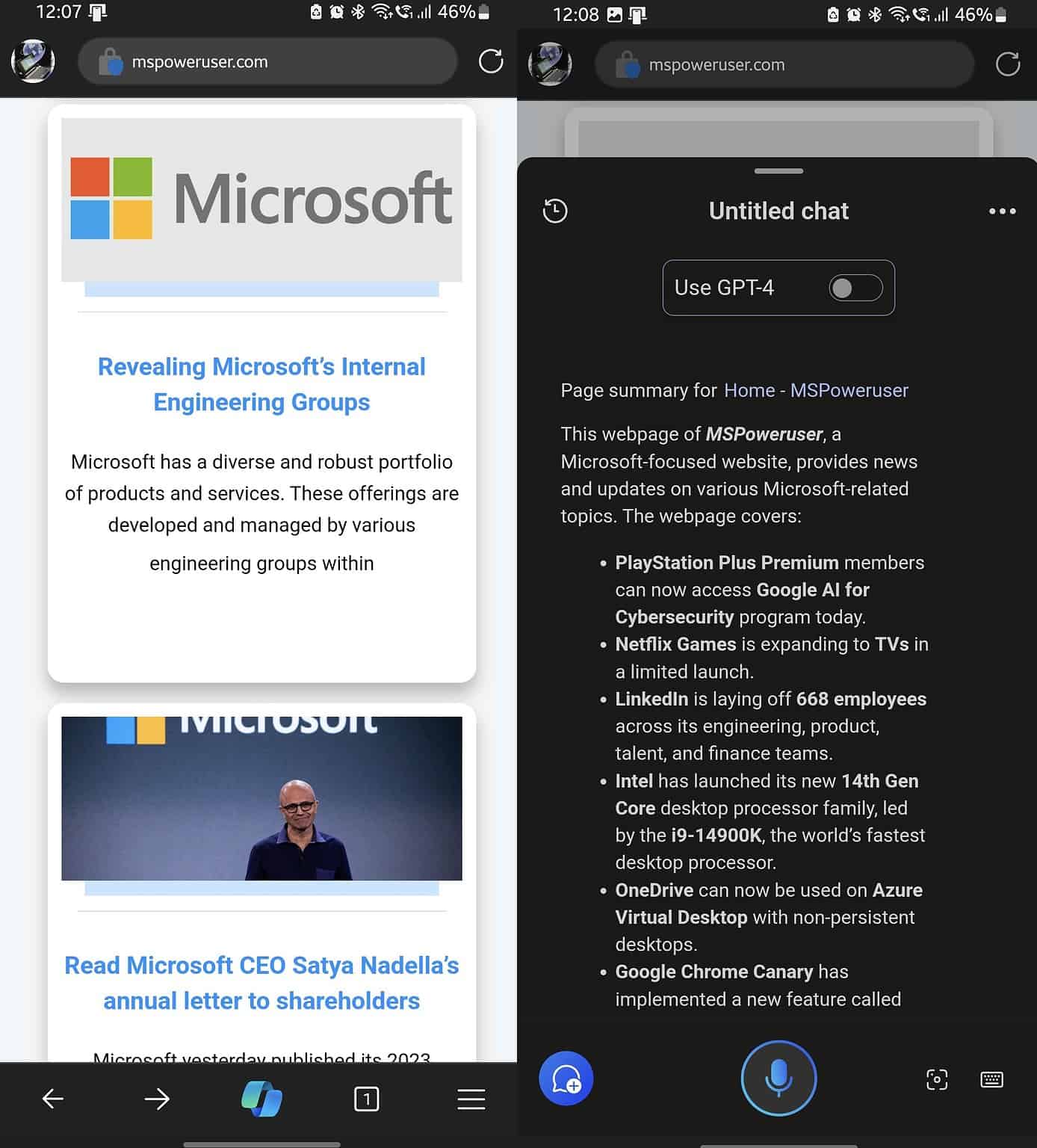 Microsoft Edge for Android now offers one tap summary of web pages through Copilot