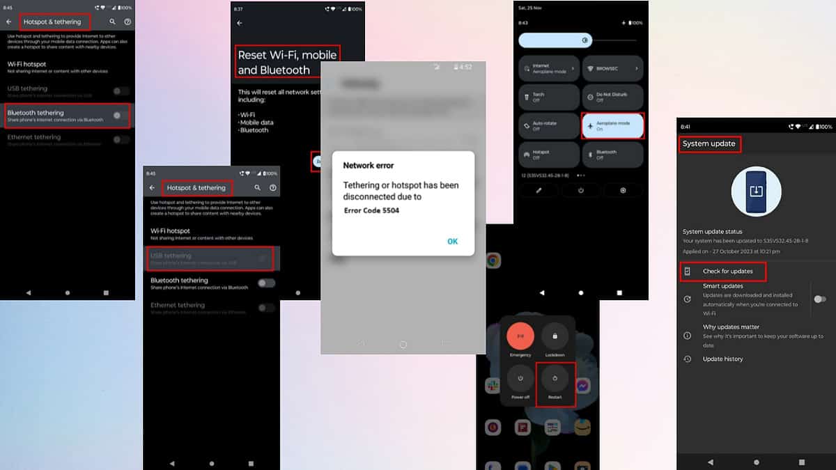 Mobile Tethering Error Code 5504: 7 Quick Fixes