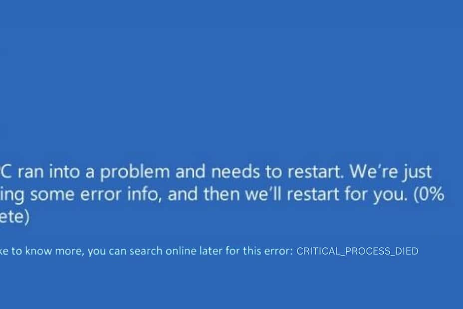 SOLVED: Critical Process Died BSOD Error on Windows 11 [13 Solutions]