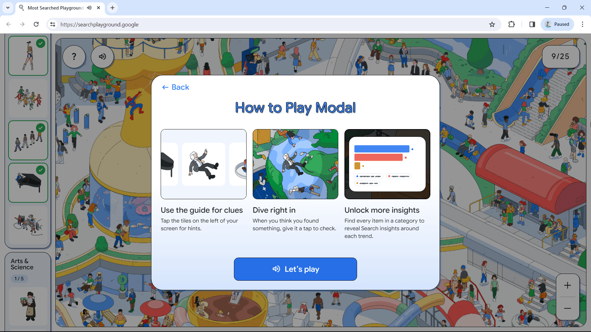 We had fun playing Google Doodle's Most Searched Playground game