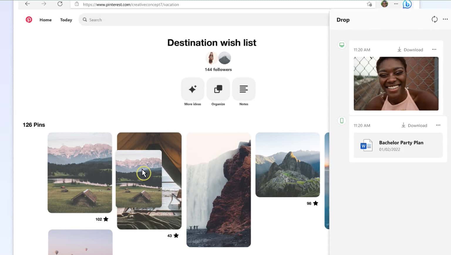 What is Microsoft Edge's Drop feature, an Edge-based AirDrop + chat