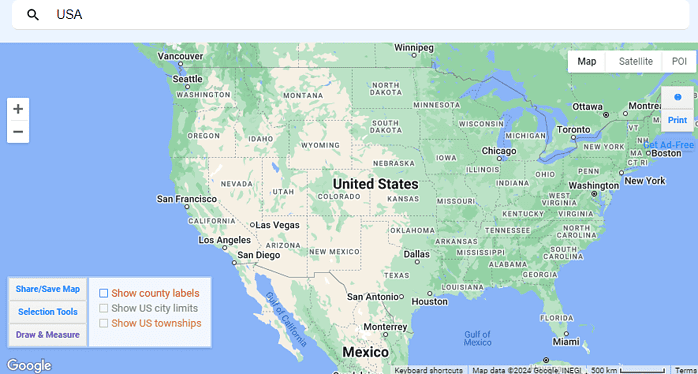 How to Show County Lines on Google Maps