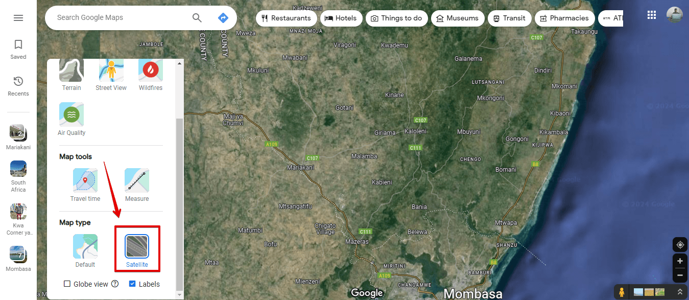 Unpaved Roads on Google Maps - How To Identify Them