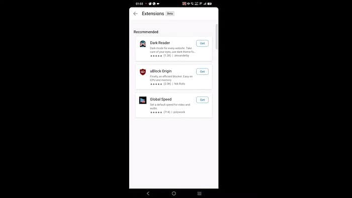 How to install extensions on Microsoft Edge for Android?