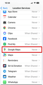 Google Maps Needs Location Access - How To Enable It?
