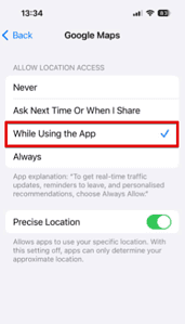 Google Maps Needs Location Access - How To Enable It?