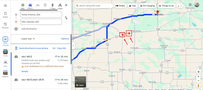 Google Maps Road Symbols - What Do They Mean?