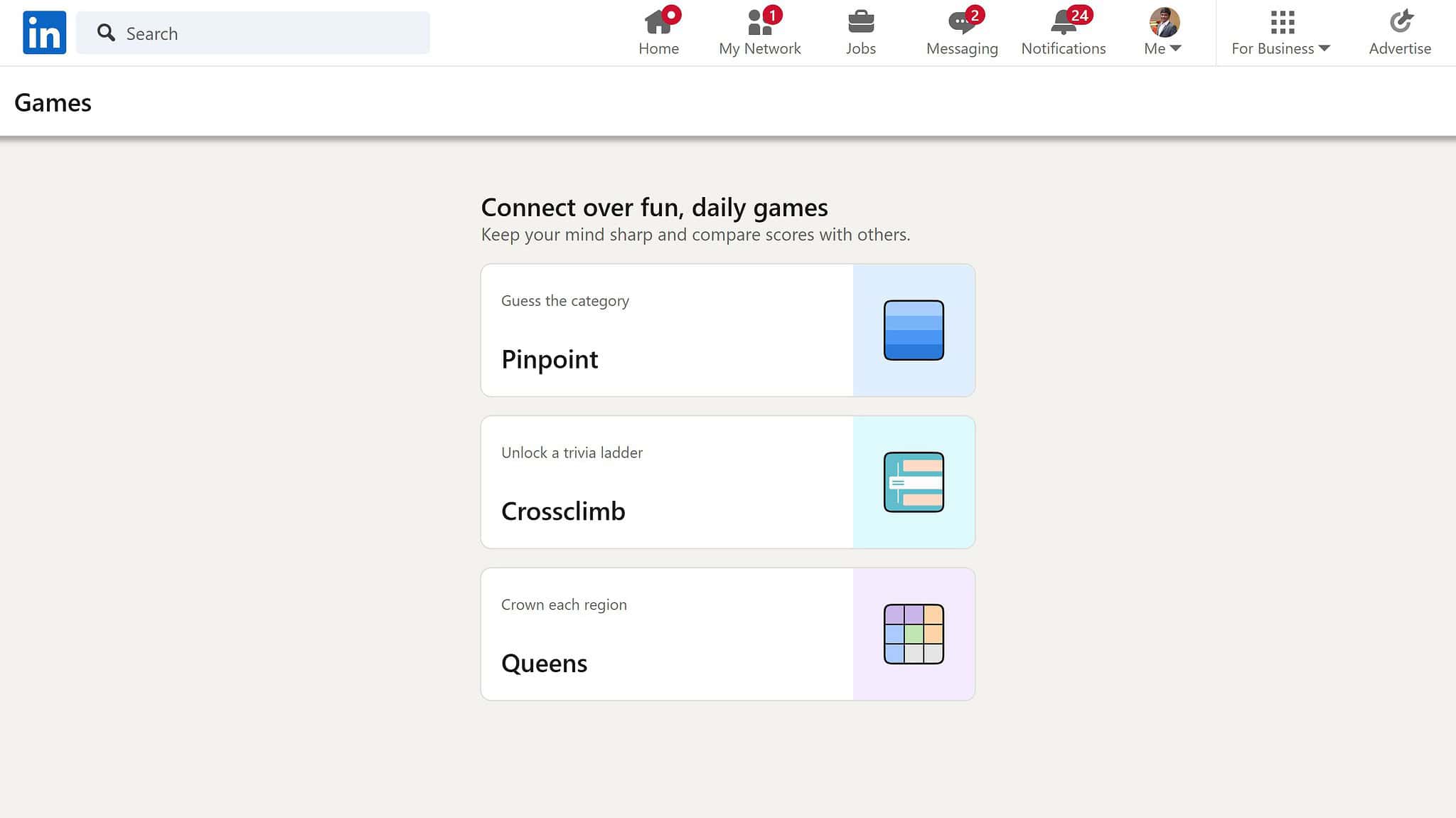 LinkedIn officially launches games to increase user engagement
