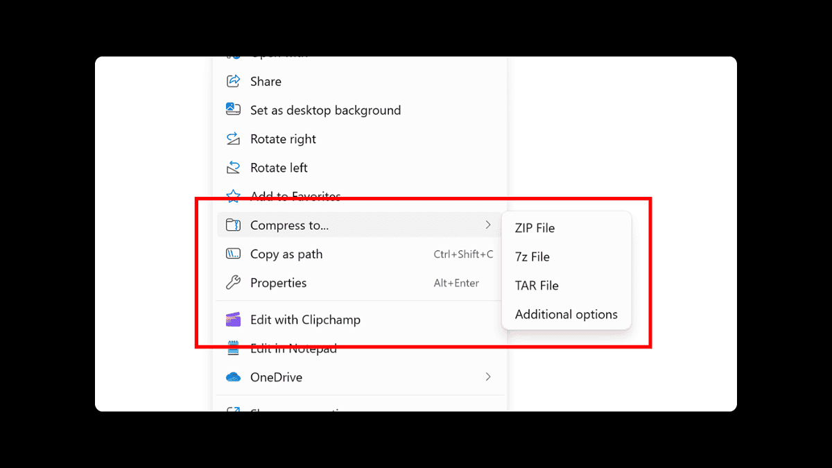 Windows 11 Insiders can now create 7-zip and TAR files, previously ...