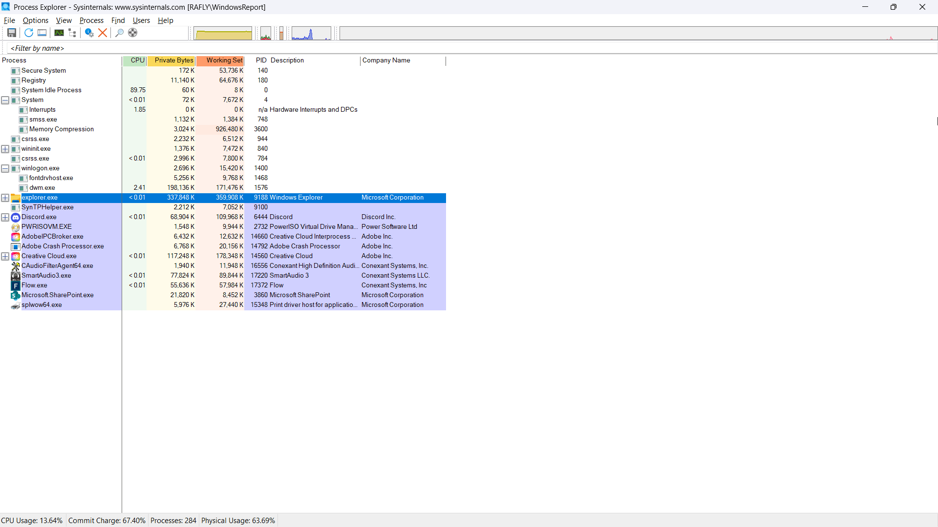 Process Explorer v.17.06 finally patches issues that prevent app ...