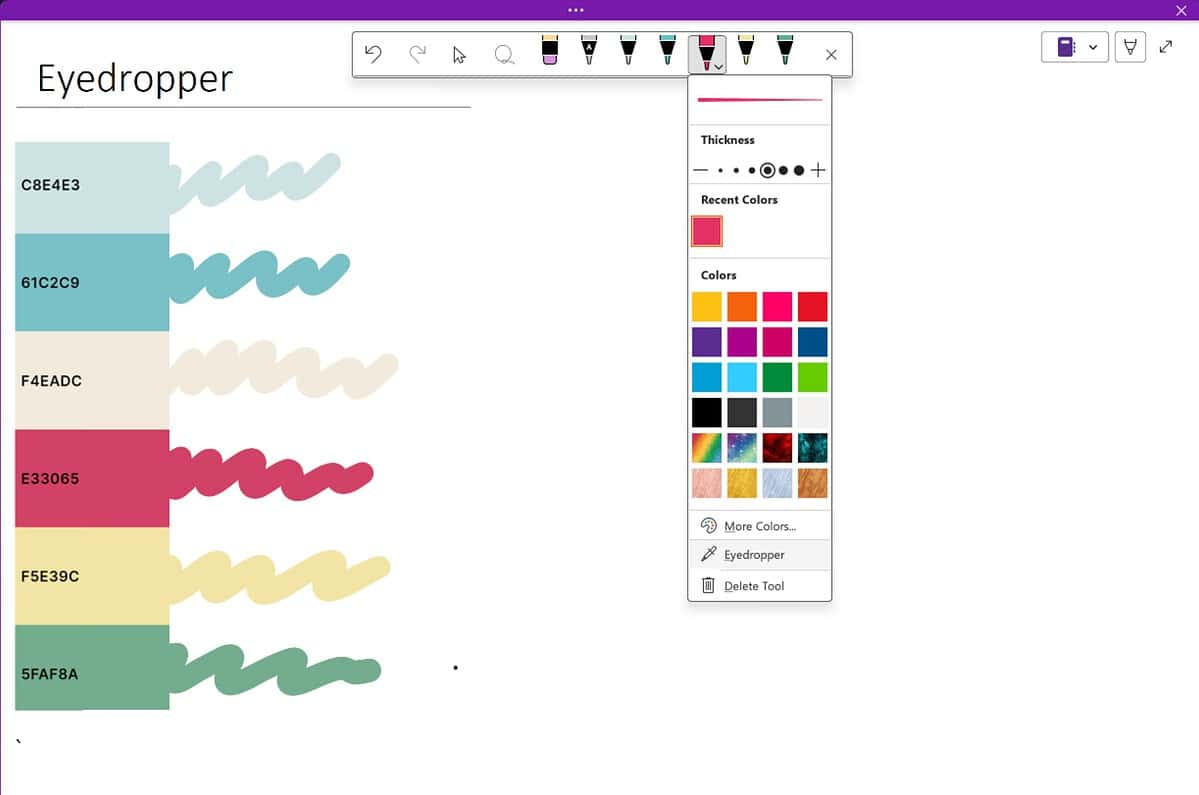 Microsoft introduces a new Eyedropper tool in OneNote on Windows