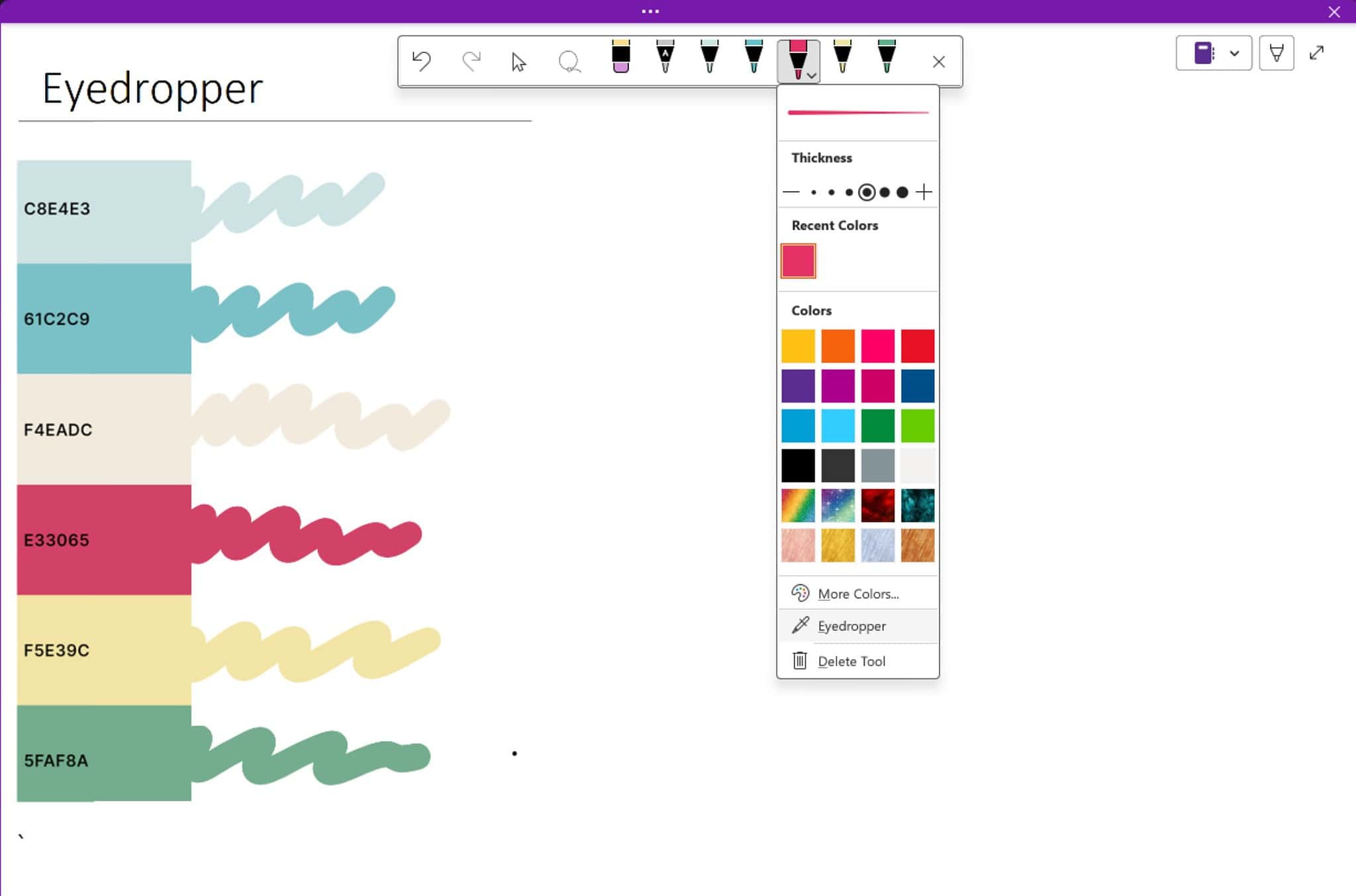 Microsoft introduces a new Eyedropper tool in OneNote on Windows