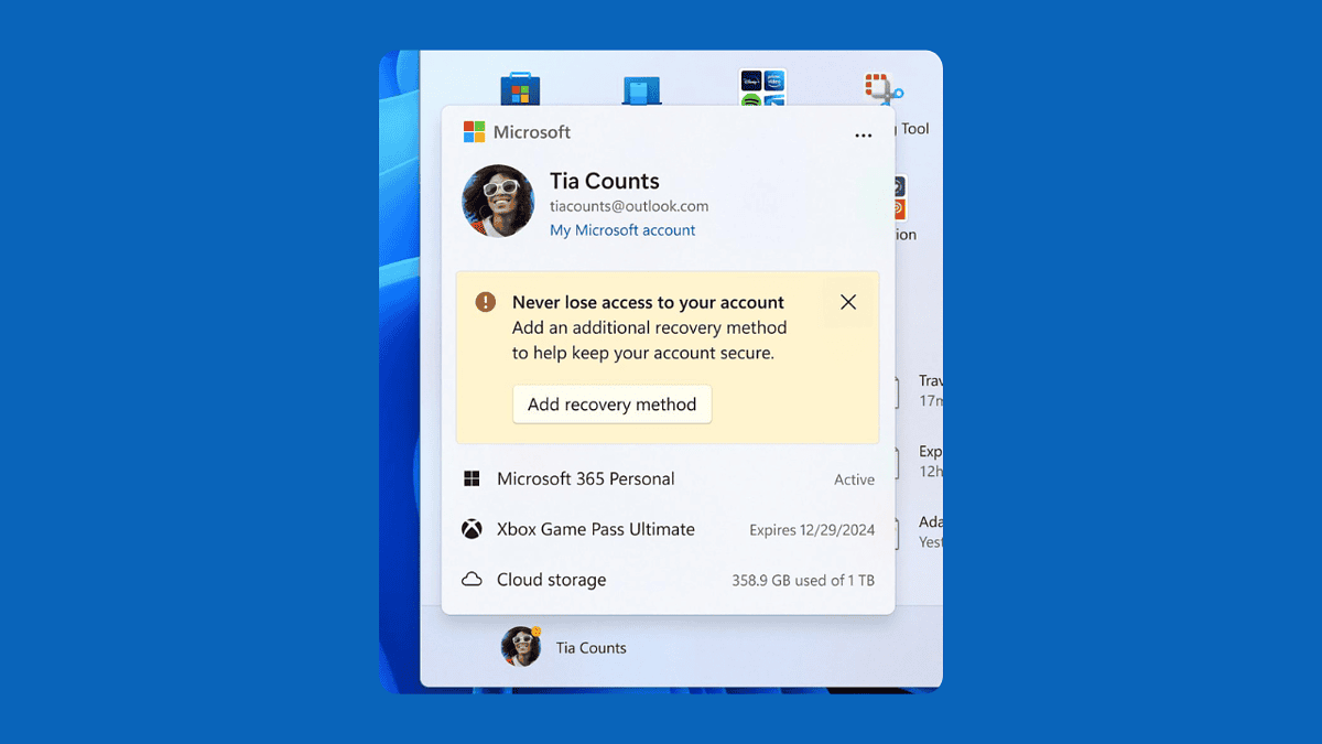 Windows 11 Insider Canary's Start Menu gets new account manager ...