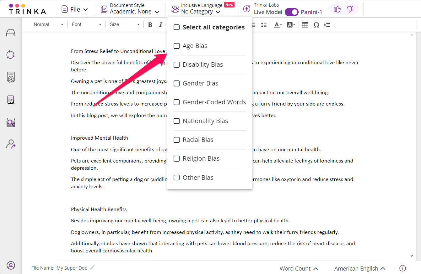 Trinka AI Review: Is It a Good AI Language Correction Tool?