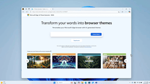 We tried AI theme generator from Microsoft Edge v. 126, and it still ...