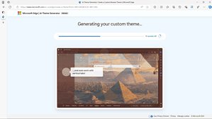 We tried AI theme generator from Microsoft Edge v. 126, and it still ...