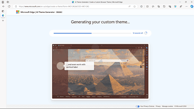 We tried AI theme generator from Microsoft Edge v. 126, and it still ...