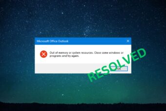 How to Fix The Outlook Out of Memory or System Resources Error