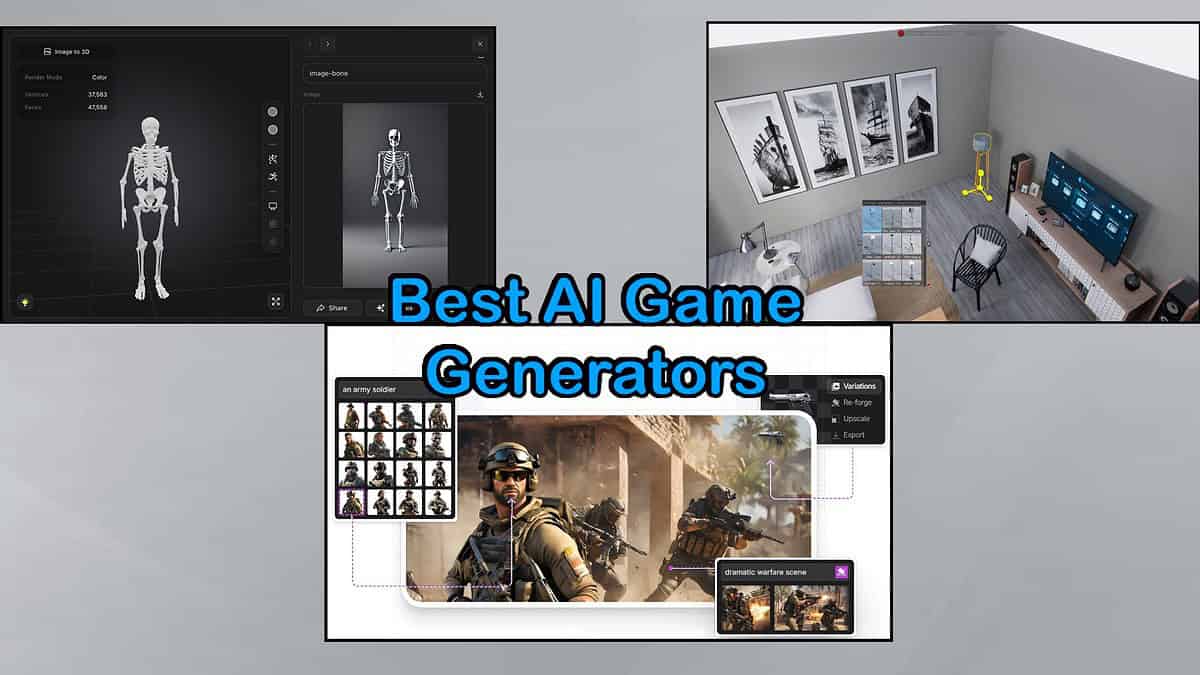 Best AI Game Generator to Generate Assets and Entire Games [2025]