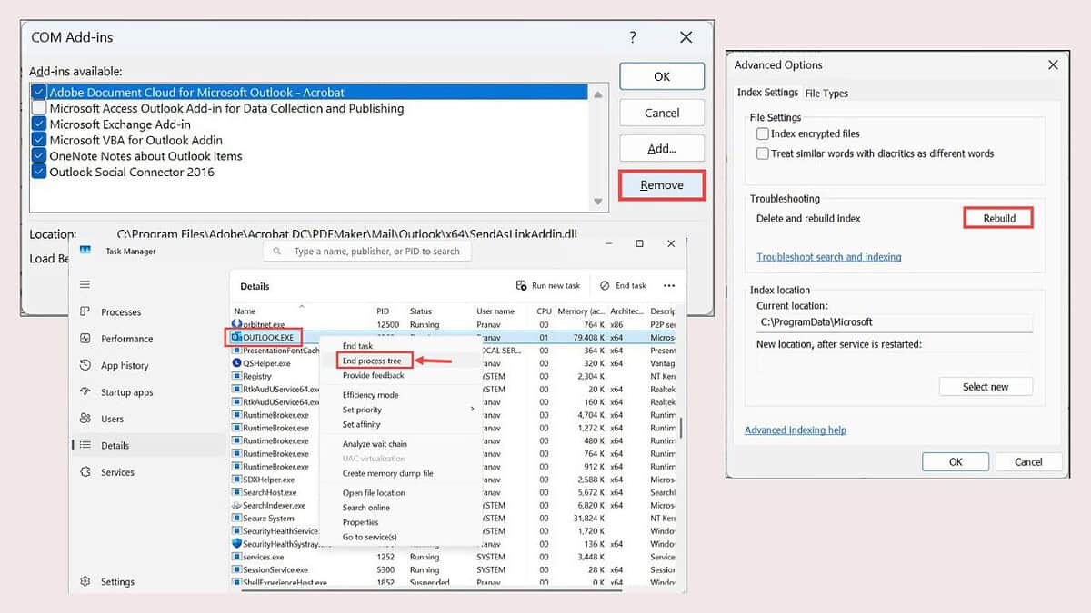 Outlook "Your Request Cannot Be Completed Right Now" Error Fix