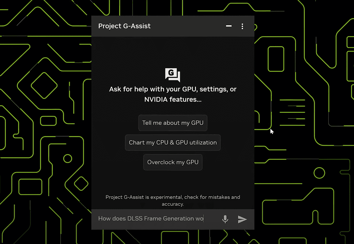 NVIDIA's new Project G-Assist can help you tweak your gaming setup
