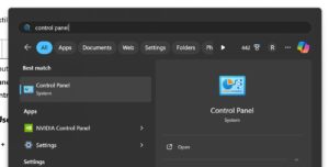 How to Open Control Panel in Windows 11