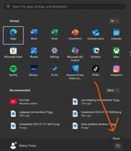 How to Shut Down Windows 11