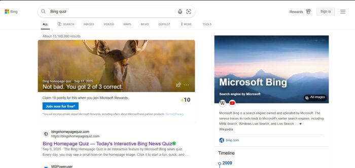 How To Play The Bing Homepage Quiz And Win (Quick Guide)